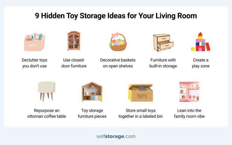 Hidden Toy Storage Ideas for Living Rooms & Small Spaces